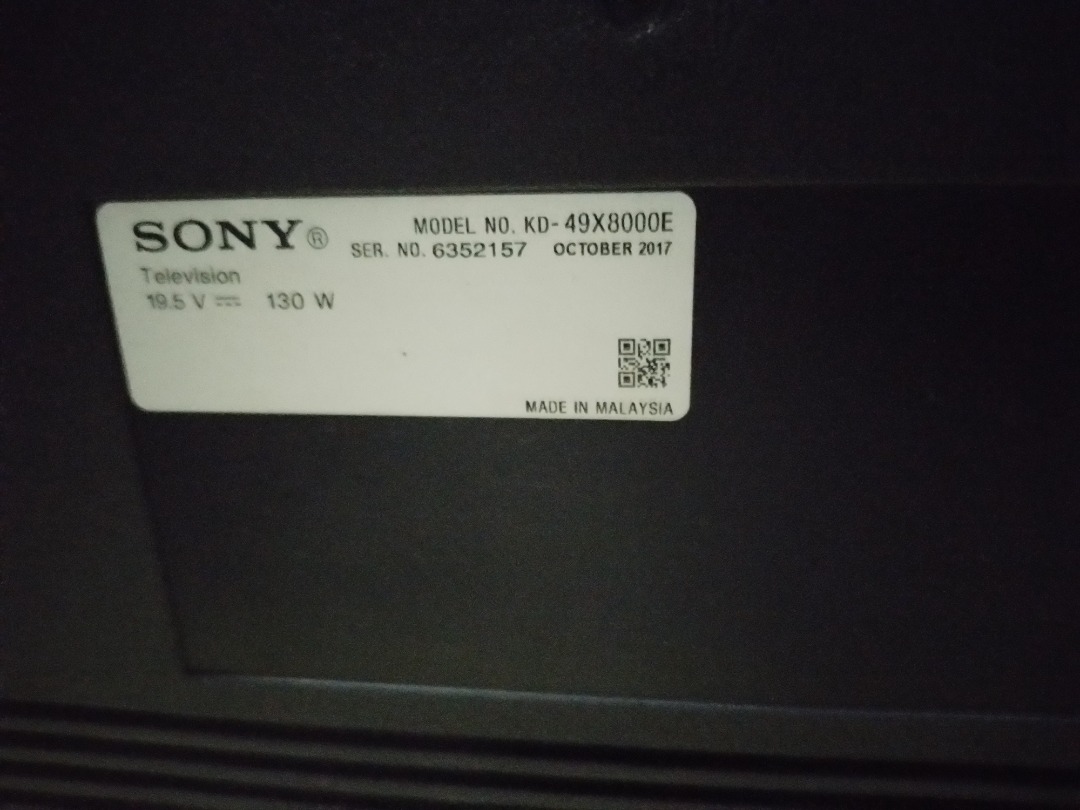 SONY BRAVIA 49-INCH (Defective), TV & Home Appliances, TV ...