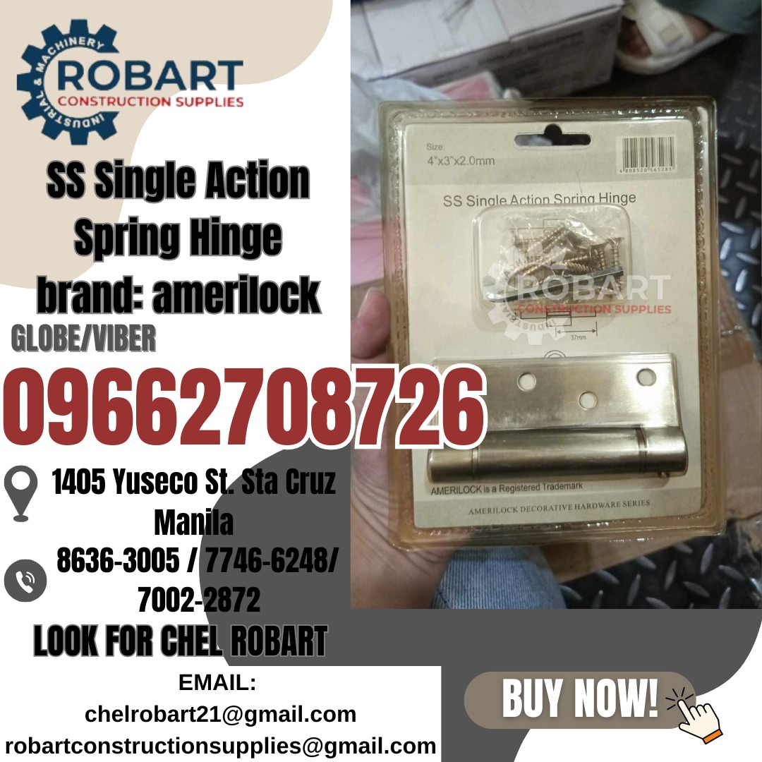 SS SINGLE ACTION SPRING HINGE, Commercial & Industrial, Construction ...