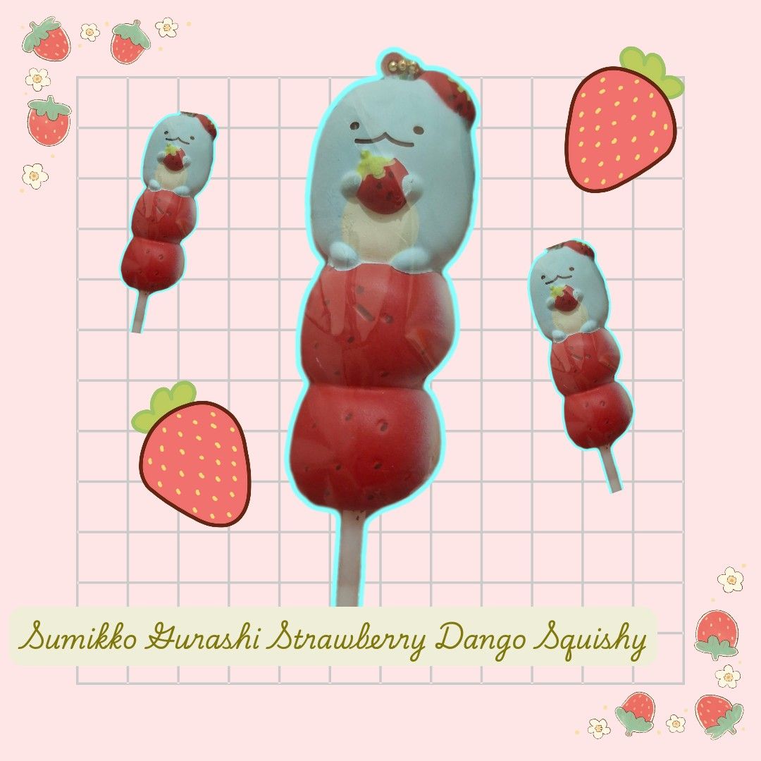 Sumikkogurashi Strawberry Dango Squishy Charm San-x Sumikko, Hobbies & Toys, Memorabilia ...