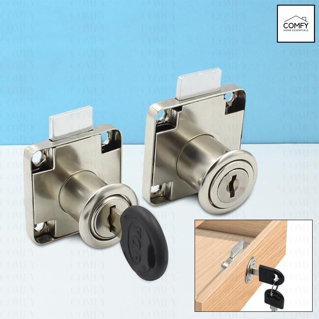 Universal 22mm Safety Square Drawer Cabinet Furniture Door Lock Set ...