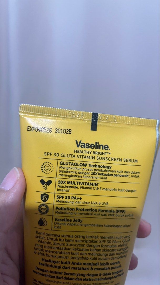 Vaseline Healthy Bright Hand Body Lotion Spf 30 Serum Kulit 180ml ...