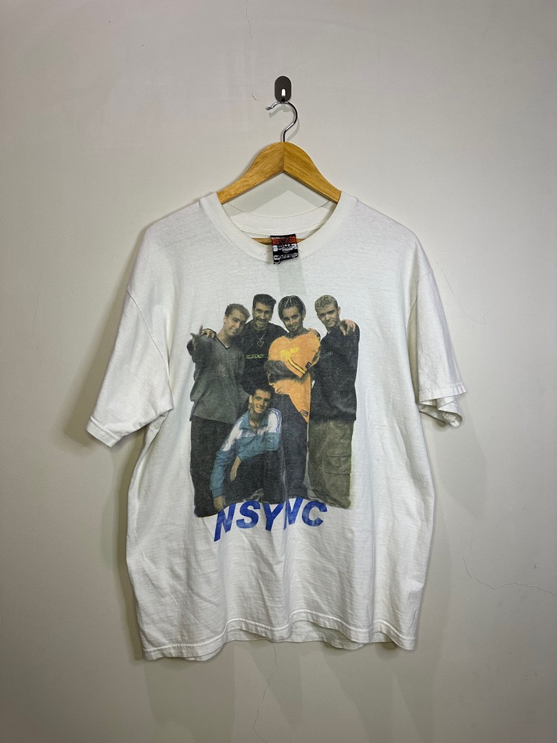 VINTAGE 90s HANES NSYNC, Men's Fashion, Tops & Sets, Tshirts & Polo ...