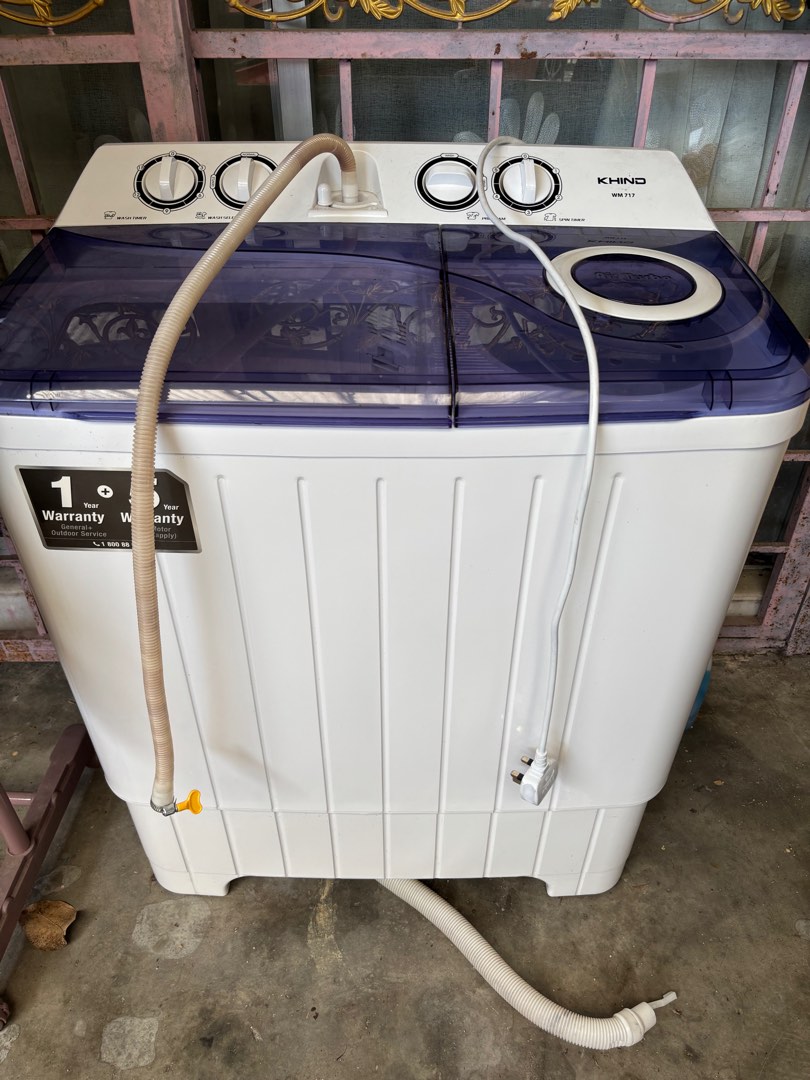 washing machine khind semi auto, TV & Home Appliances, Washing Machines ...