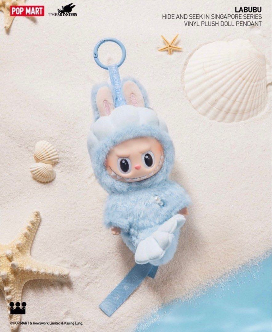 WTT Labubu Hide and Seek Merbubu Singapore exclusive plush doll for ...