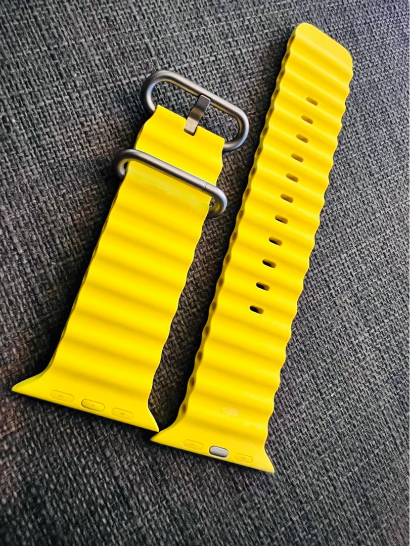 Yellow Ocean Band -Apple watch ultra, Men's Fashion, Watches ...