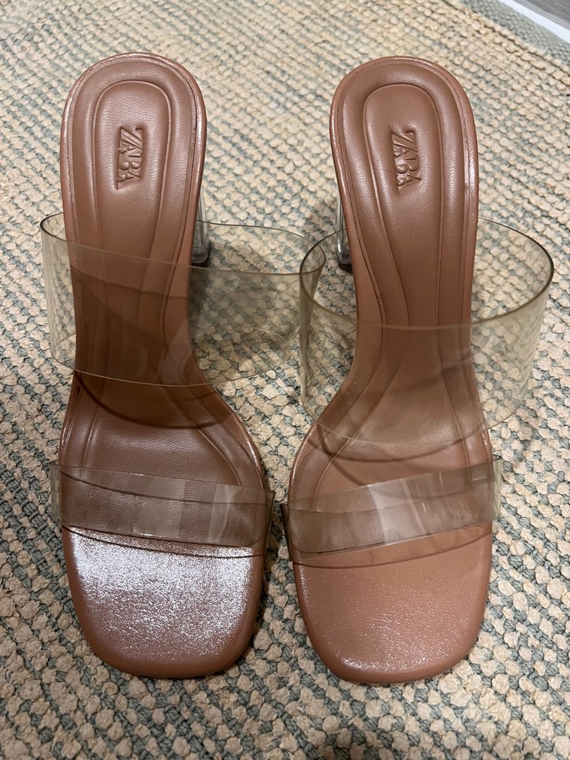 Zara transparent Cinderella heels, Women's Fashion, Footwear, Heels on ...