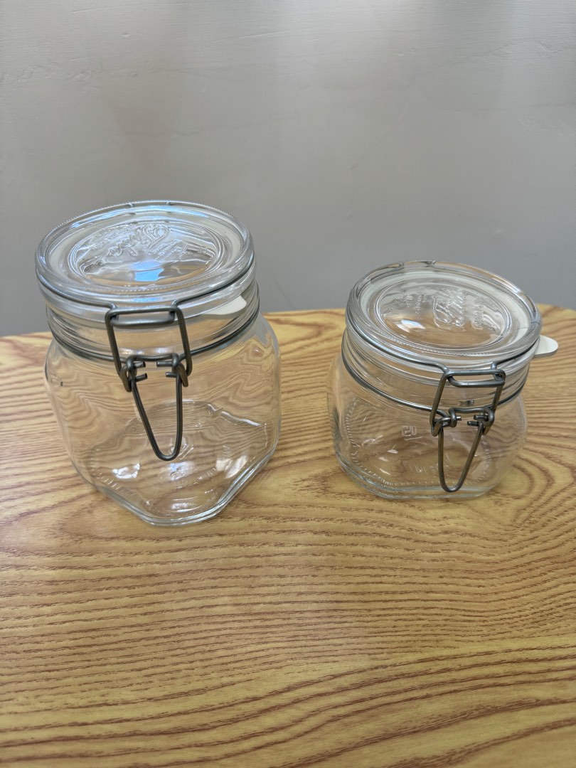 全新Muji密實玻璃瓶食物容器Glass Jar with Lid(Made in Italy), 傢俬＆家居, 廚具和餐具, 食物整理及儲存 ...