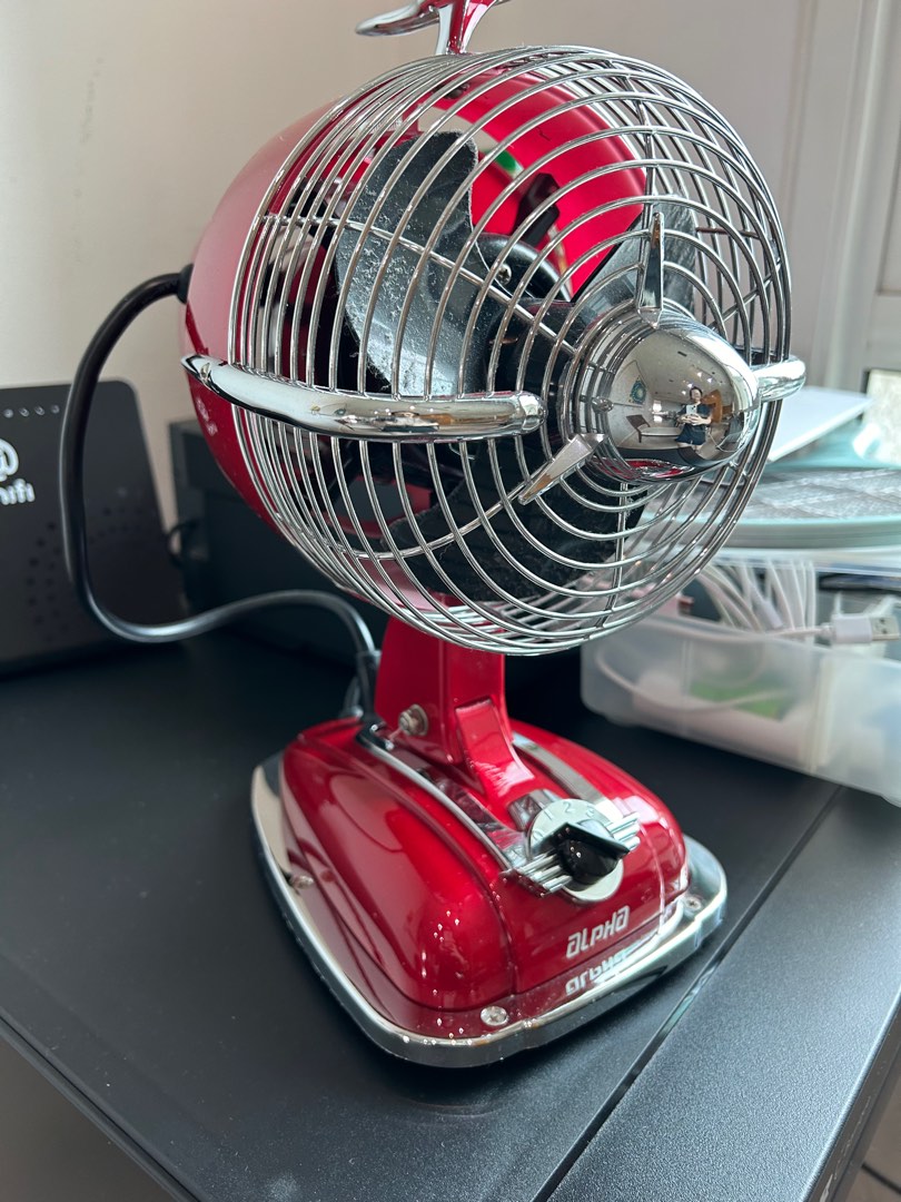 Alpha Desk Fan (Red), Furniture & Home Living, Lighting & Fans, Fans on ...
