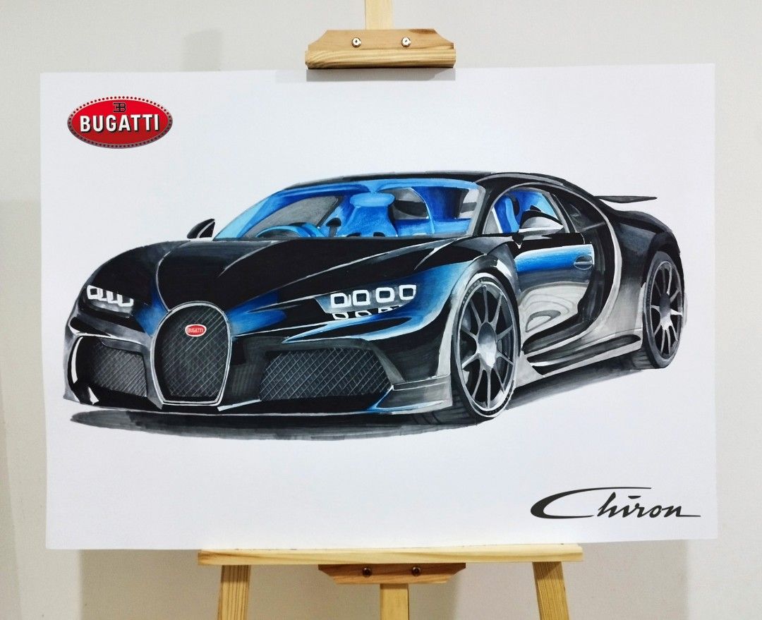 ART DRAWING BUGATTI CHIRON SUPER SPORT TMJ, Luxury, Accessories on ...