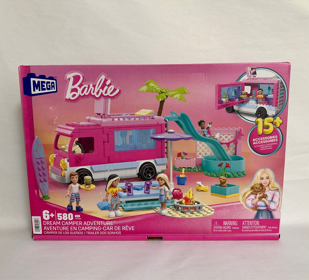 Barbie X Mega Lego 芭比露營組合 Dream camper, 興趣及遊戲, 玩具 & 遊戲類 - Carousell