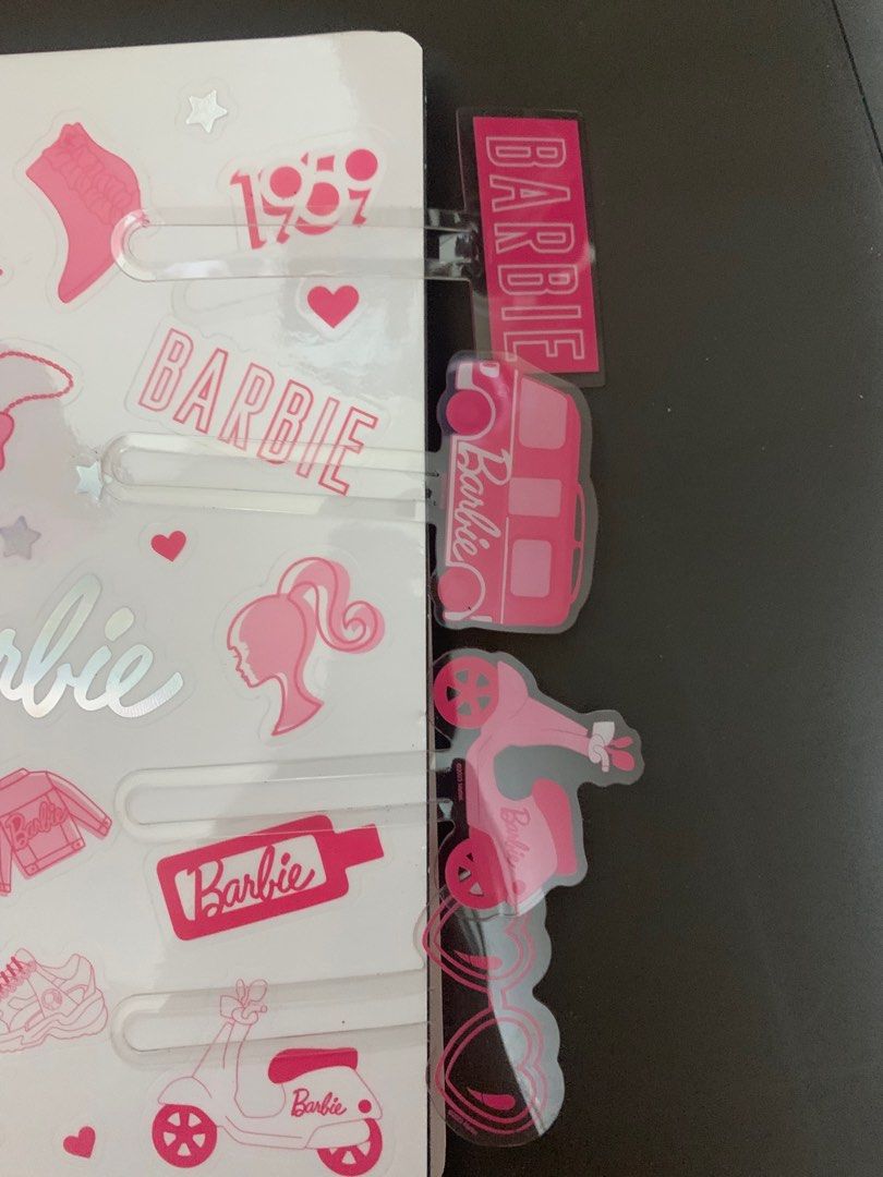 Barbie x Miniso Notebook UNUSED, Announcements on Carousell