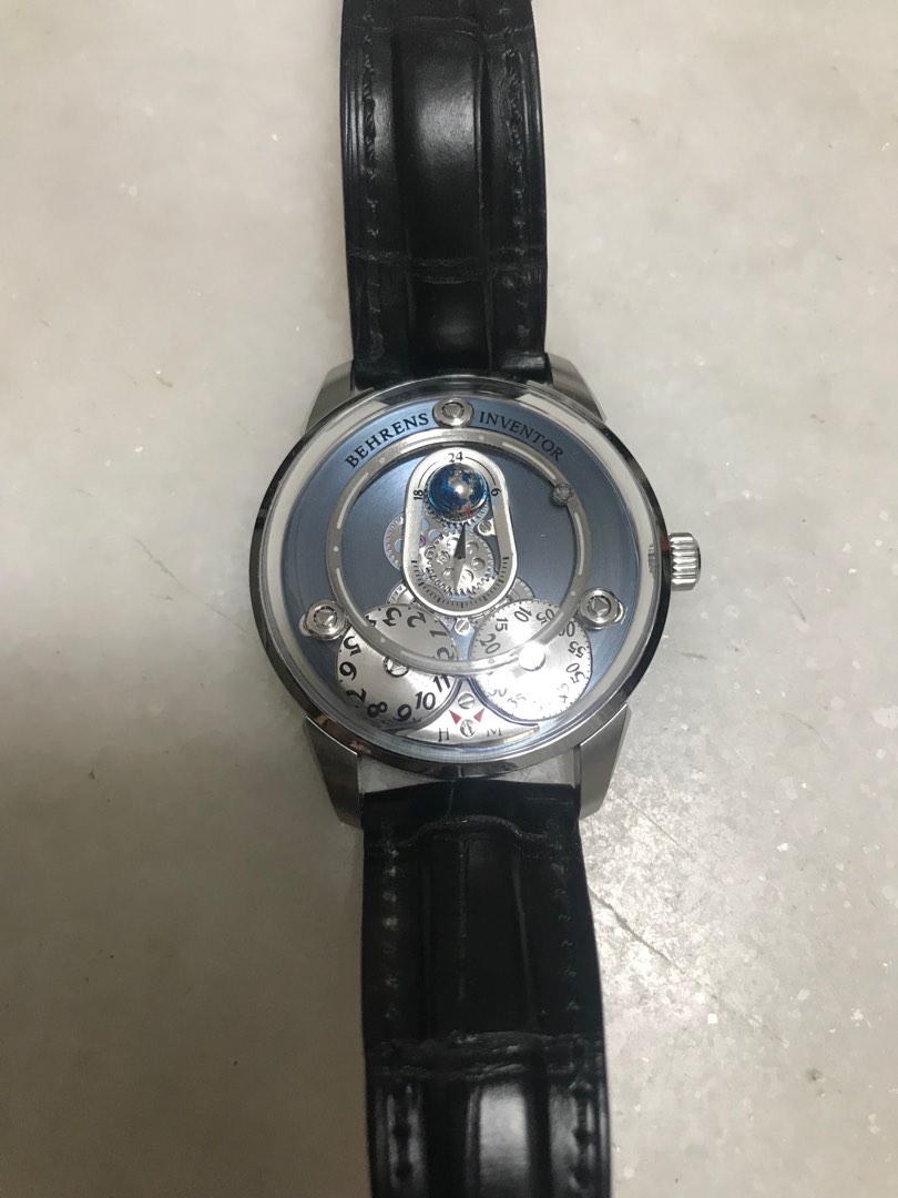 BEHRENS Apolar – (Inventor) Automatic Wristwatch (Blue), 男裝, 手錶及配件, 手錶 ...