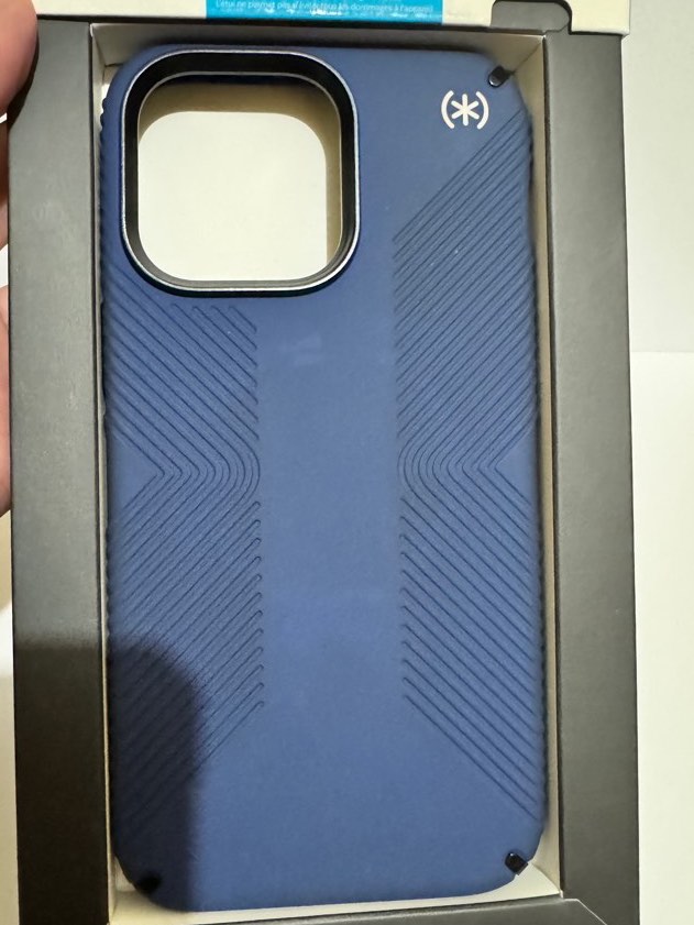 Brand new speck presidio Iphone 14 pro max case blue magsafe and grip ...