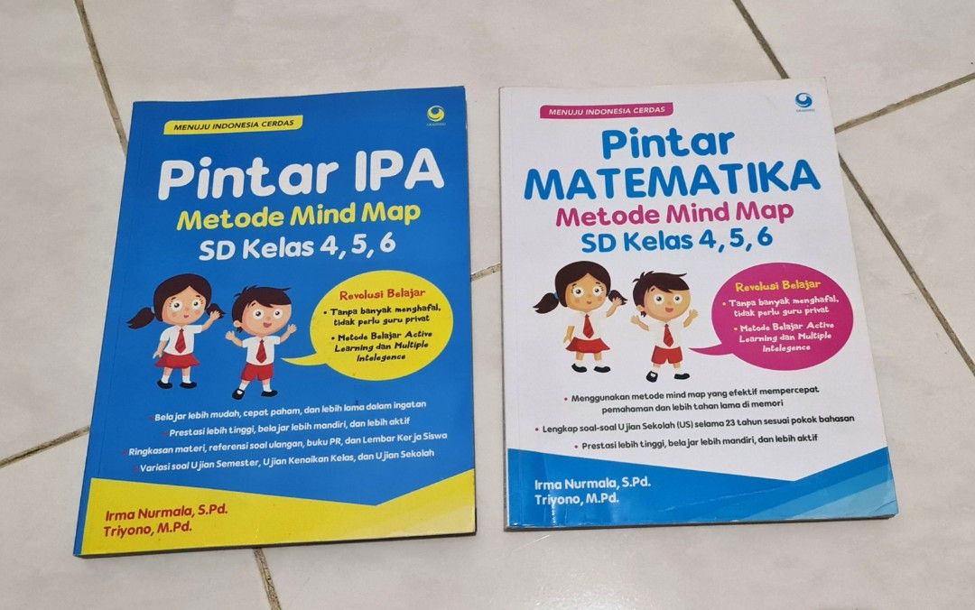 Buku soal Pintar IPA dan matematika metode mind map SD kelas 4 5 6 ...