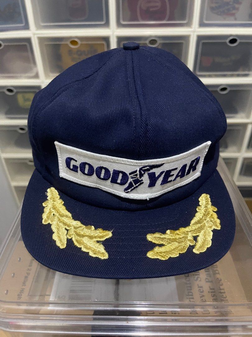 Cap Topi Vintage Original Goodyear Bunga Padi Usa, Men's Fashion ...