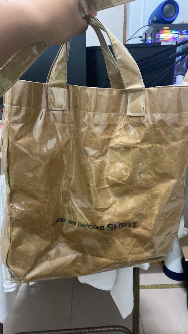 CDG PVC TOTE as pack, Luxury, Bags & Wallets on Carousell