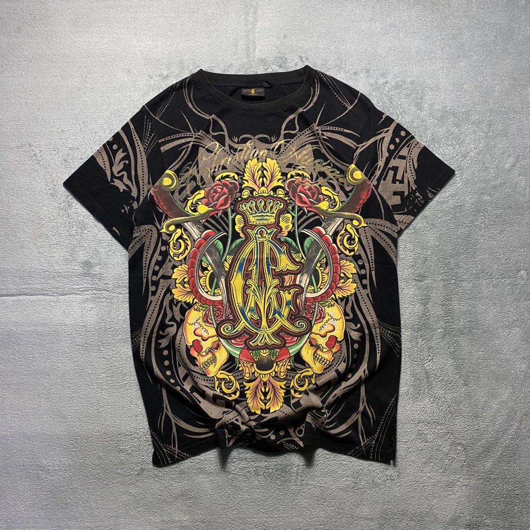 Christian Audigier Los Angeles Aop, Men's Fashion, Tops & Sets, Tshirts ...