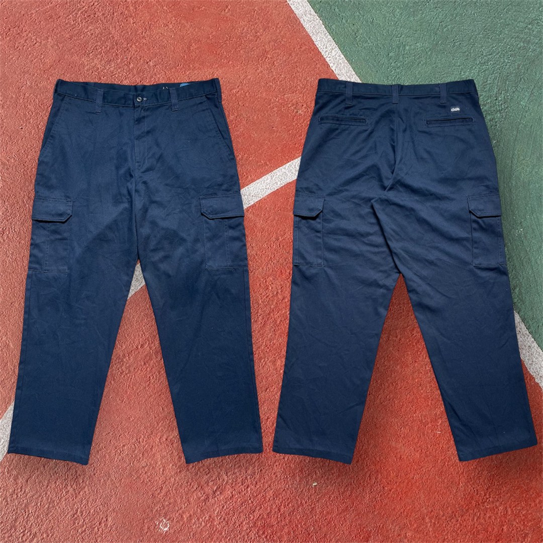 CiNTAS Navy Blue Cargo Work Pants, Men's Fashion, Bottoms, Chinos on ...