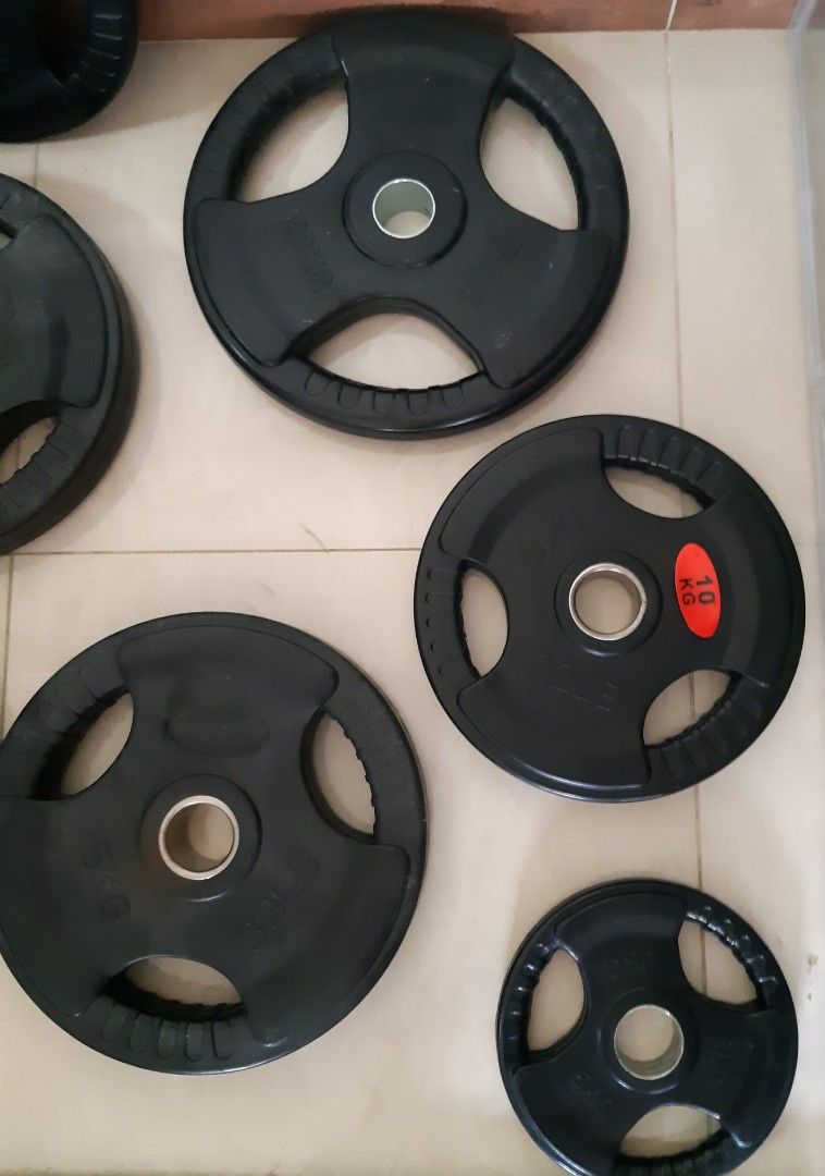 Gym plates 20kg-1.25kg (50mm Diameter), Sports Equipment, Exercise ...
