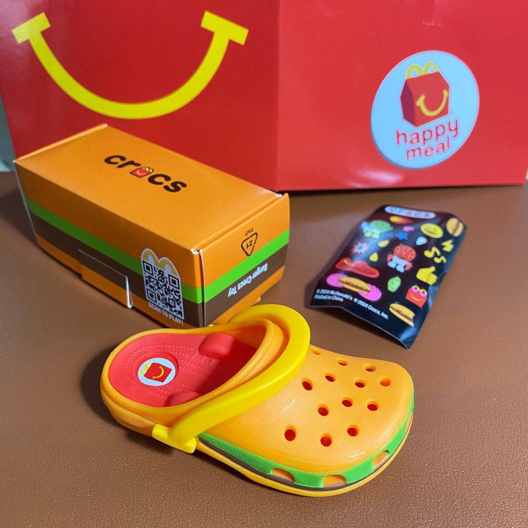 Happy Meal Crocs Burger, Hobbies & Toys, Toys & Games on Carousell