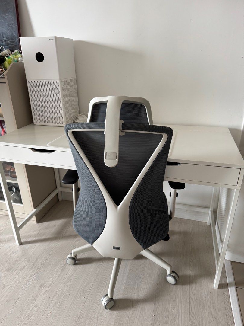 Ikea Alex table and Office chairs Sunon, Furniture & Home Living ...