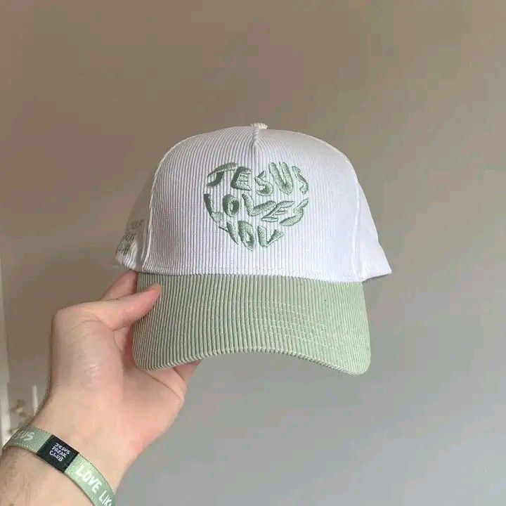 JESUS LOVES YOU CORDUROY CAP, Men's Fashion, Watches & Accessories ...
