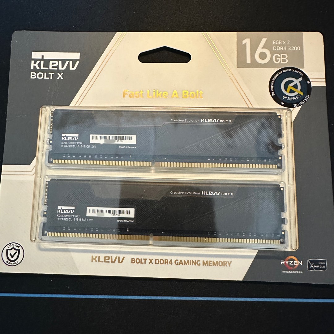 KLEVV科賦 DDR4 16G 3200 電腦記憶體, 電腦＆科技, 桌上電腦 - Carousell