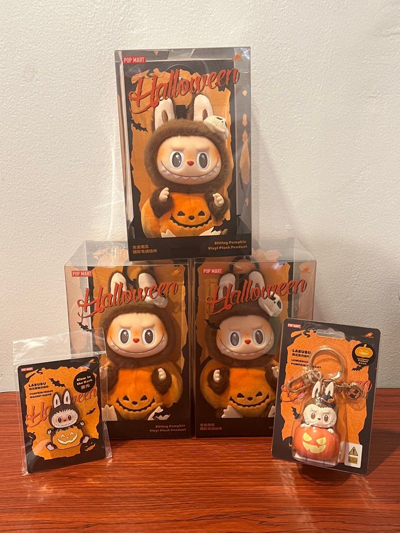 Labubu Halloween Pumpkin Pendant, Hobbies & Toys, Toys & Games on Carousell