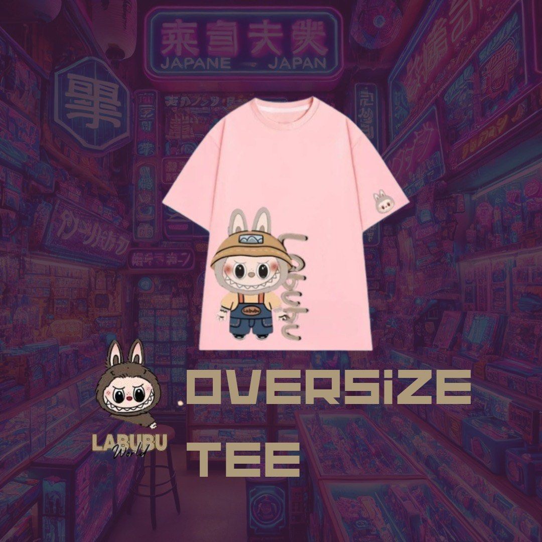 Labubu oversized tee, Men's Fashion, Tops & Sets, Tshirts & Polo Shirts ...