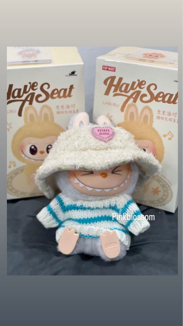 Labubu v2 + baju + topi, Toys & Collectibles, Mainan di Carousell