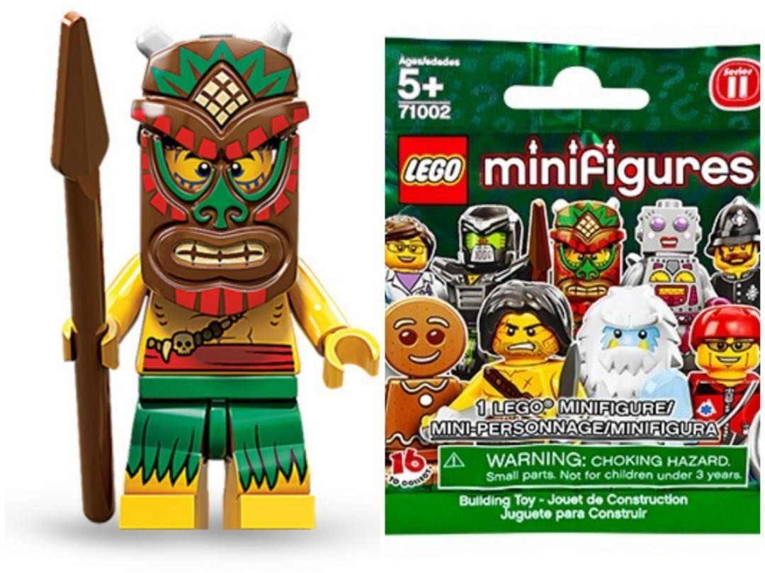 lego minifigures lego series 11 Tiki Warrior, Hobbies & Toys, Toys ...