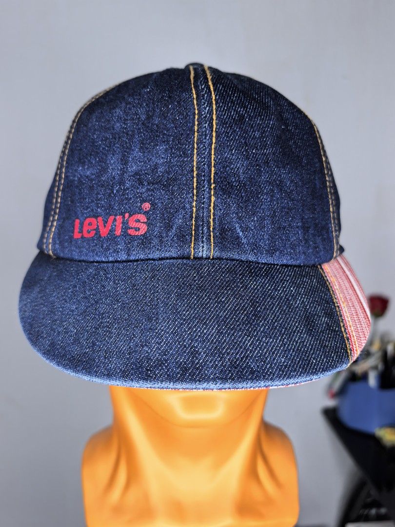 Levis denim red tap cap, Men's Fashion, Watches & Accessories, Cap ...