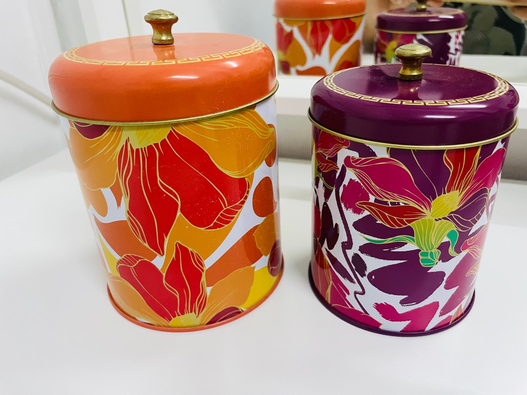Loreal Batik Tin Canister Set of 2, Beauty & Personal Care, Face ...