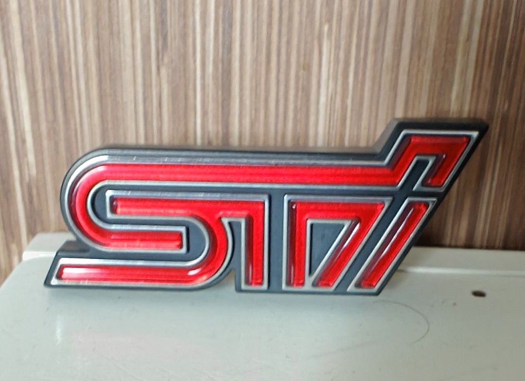 Original STI emblem WRX 93013VA050 for front grille, Car Accessories ...