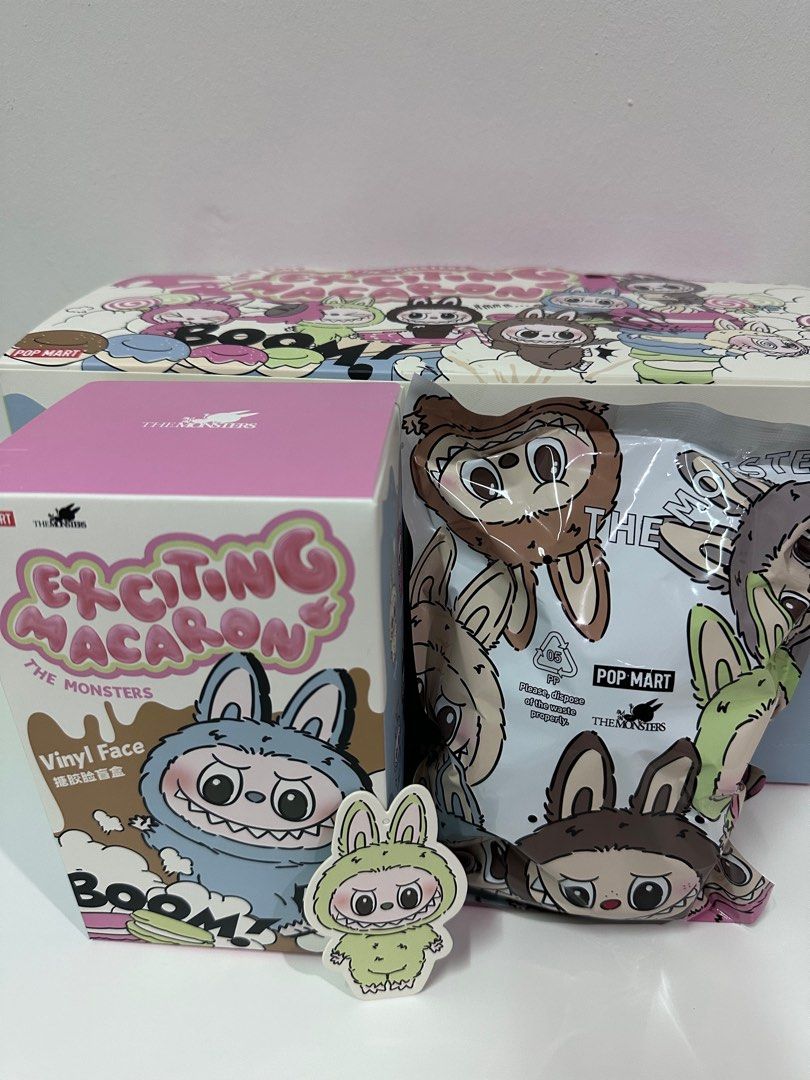 POP MART Labubu Exciting macaron (green grape), Hobbies & Toys, Toys ...