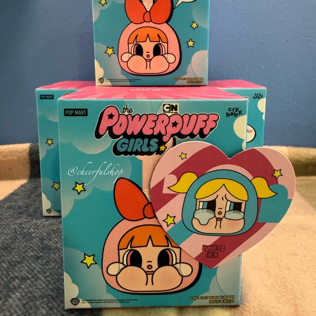 POPMART CRY BABY x Powerpuff girls series - Vinyl face plush blind box ...