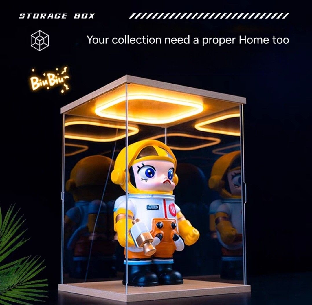 POPMART LABUBU Themed Acrylic Display Case - Lazy Yoga, Hobbies & Toys ...