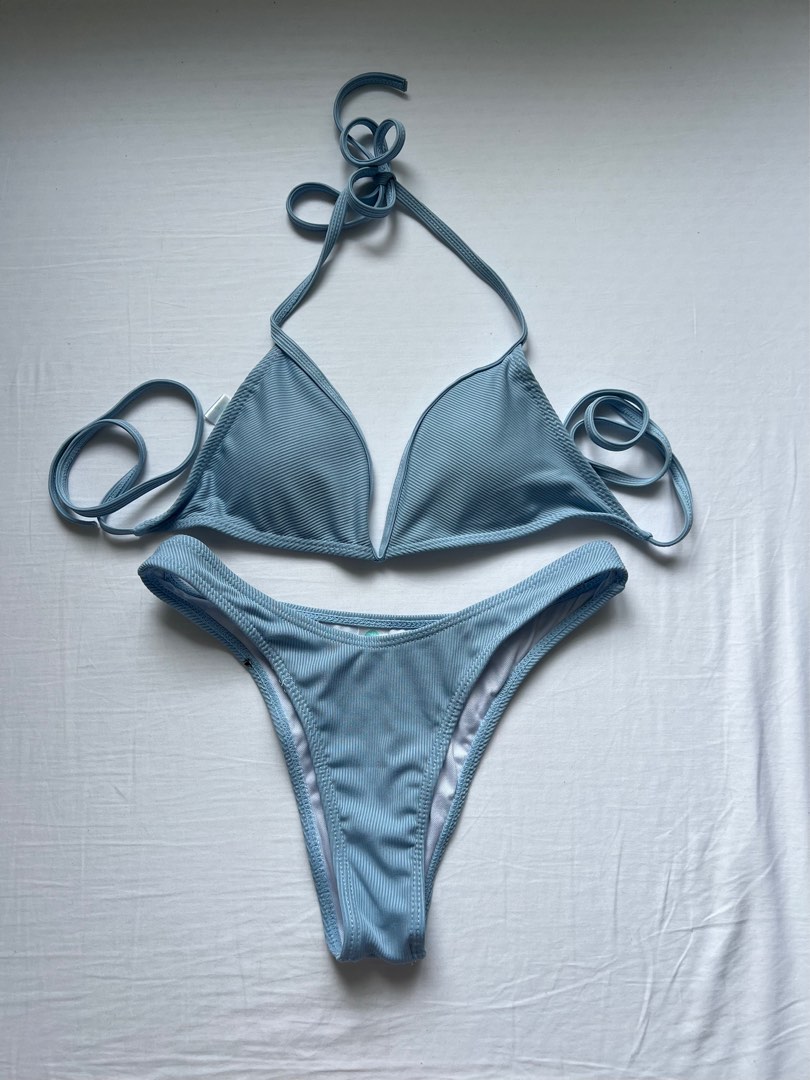 Powder Blue Bikini, Women's Fashion, Swimwear, Bikinis & Swimsuits on ...