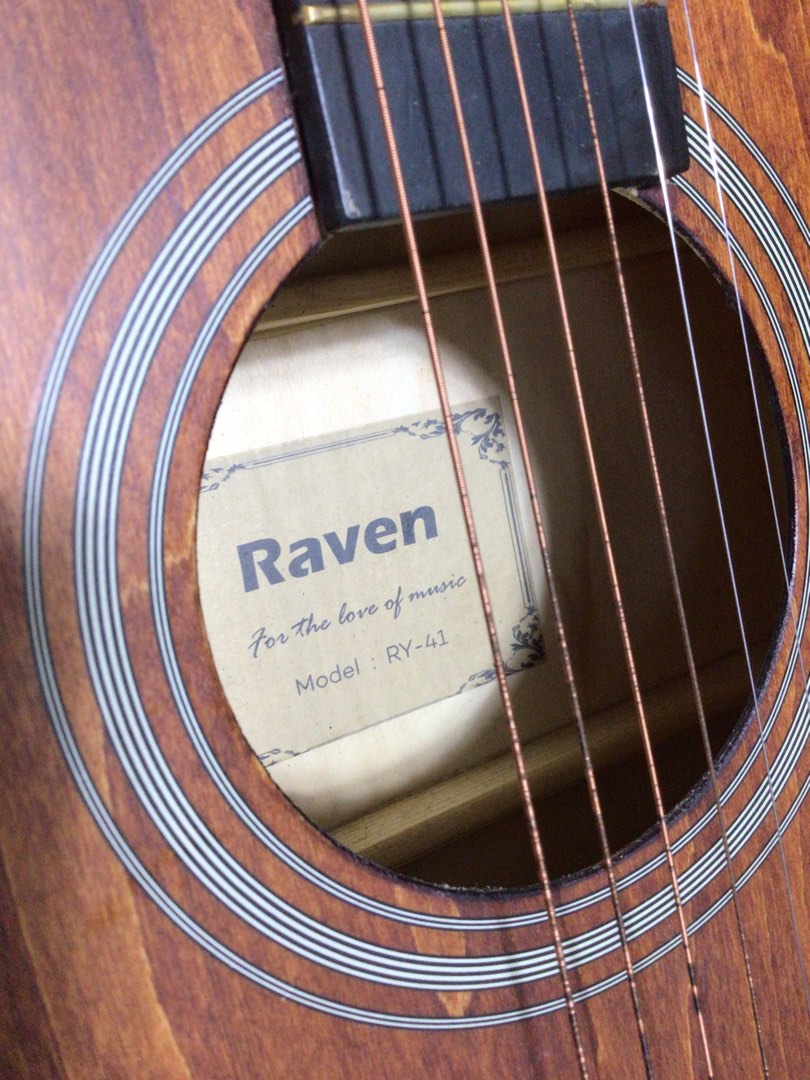 RAVEN Acoustic Guitar, Hobbies & Toys, Music & Media, Musical ...