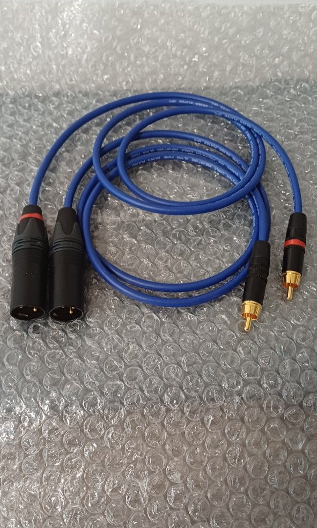 RCA Male to XLR Male Audio Hi-Fi Stereo Interconnect Vandamme Studio Cable, Audio, Soundbars ...