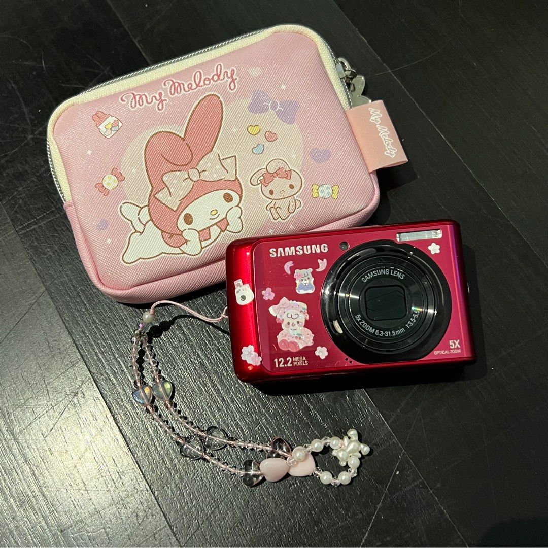 Aesthetic Cherry Red/Hot Pink Samsung PL55 Digital Camera (built-in ...