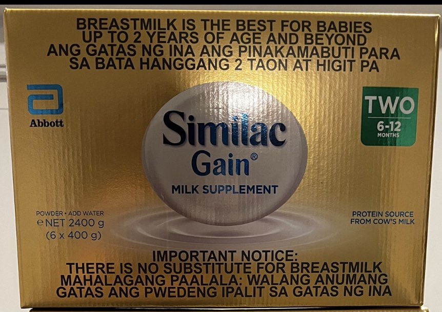 Similac Gain Two 6-12 Months 2.4 kg x 3 BOXES, Babies & Kids, Nursing ...