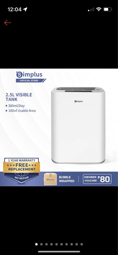 Simplus Dehumidifier, TV & Home Appliances, Air Purifiers ...