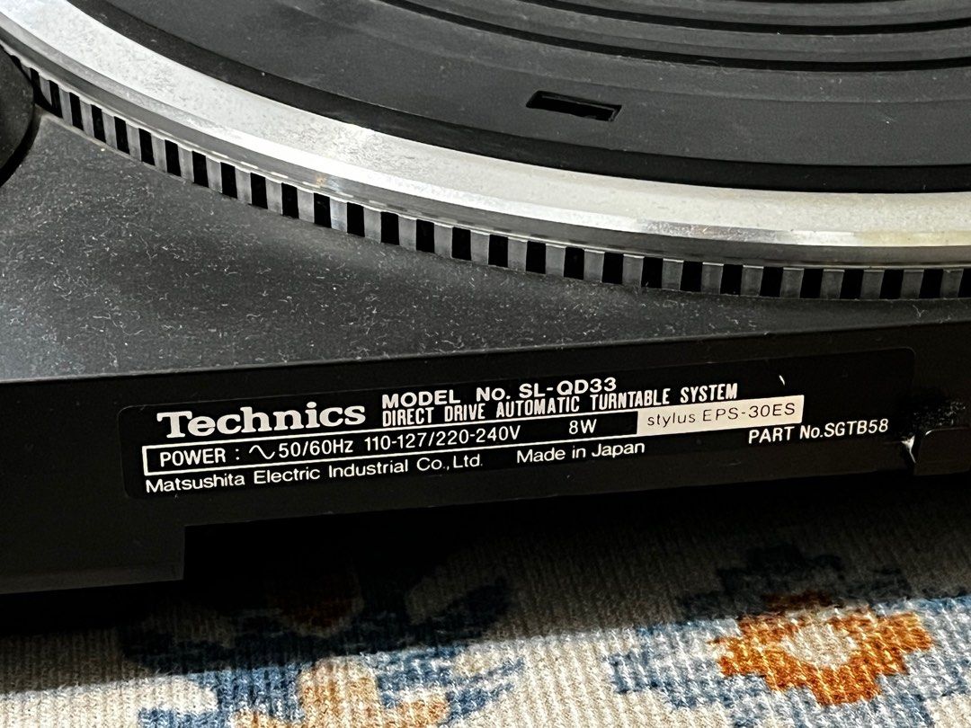 Technics Quartz Direct Drive Automatic Turntable System SL-QD33, Audio ...