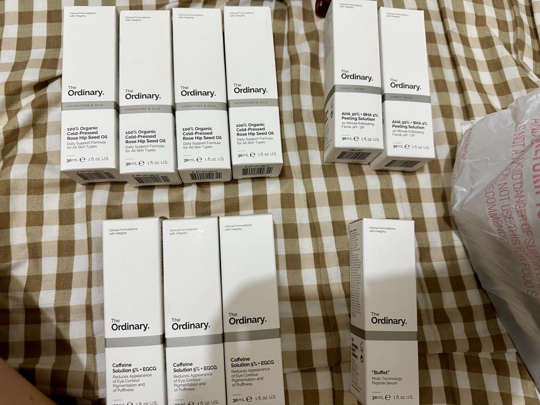 The ordinary AHA BHA, Rose Hip oil, Caffeine Sol, buffet, Beauty ...