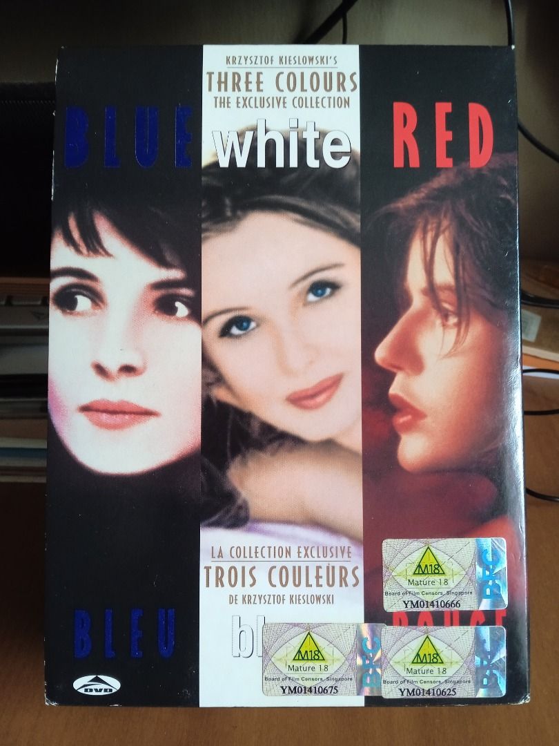 Three Colours Trilogy: Blue, White, Red (Region 1 DVD Set) M18 rated ...