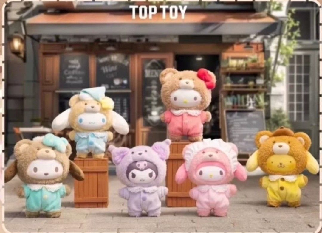 Toptoy Sanrio Latte Baby Plush Pendant Bag Charm Hello Kitty Kuromi My