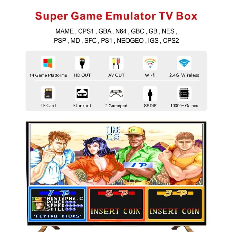 XX1 Game Box video game console plug and play 10000+game 4K HD DC WiFi ...