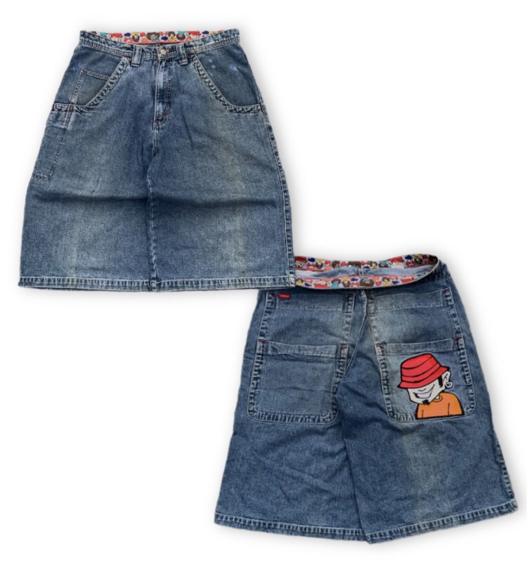 Y2K Bobson Fubu Jorts Big Pocket, Men's Fashion, Bottoms, Shorts on Carousell