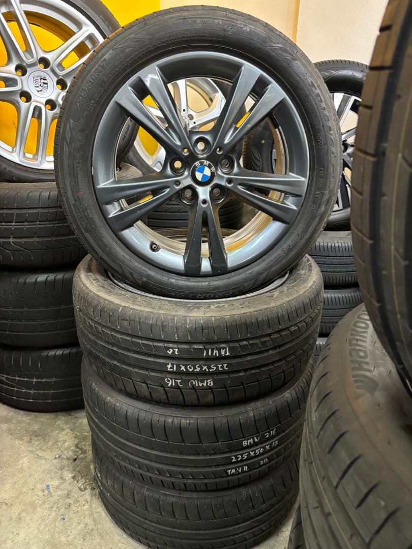 17" BMW Original rims & Triangle Sport tyres, Car Accessories, Tyres ...
